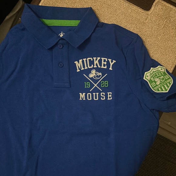 Disney | Shirts | Disney Blue Mickey Mouse Polo Shirt | Poshmark